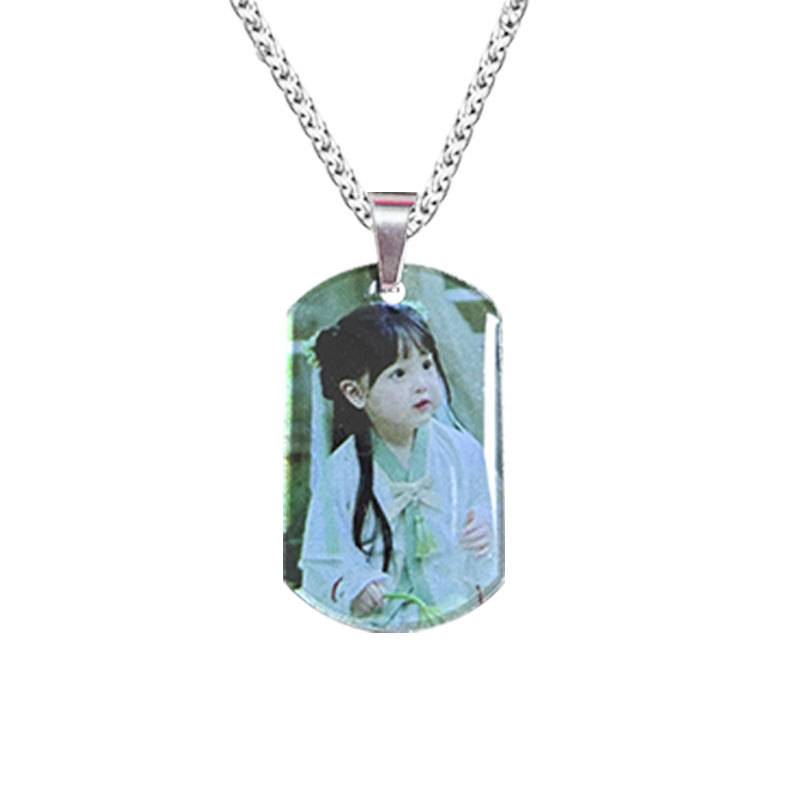 Sera New Design Stainless Steel Custom Photo Text Necklace Personalized