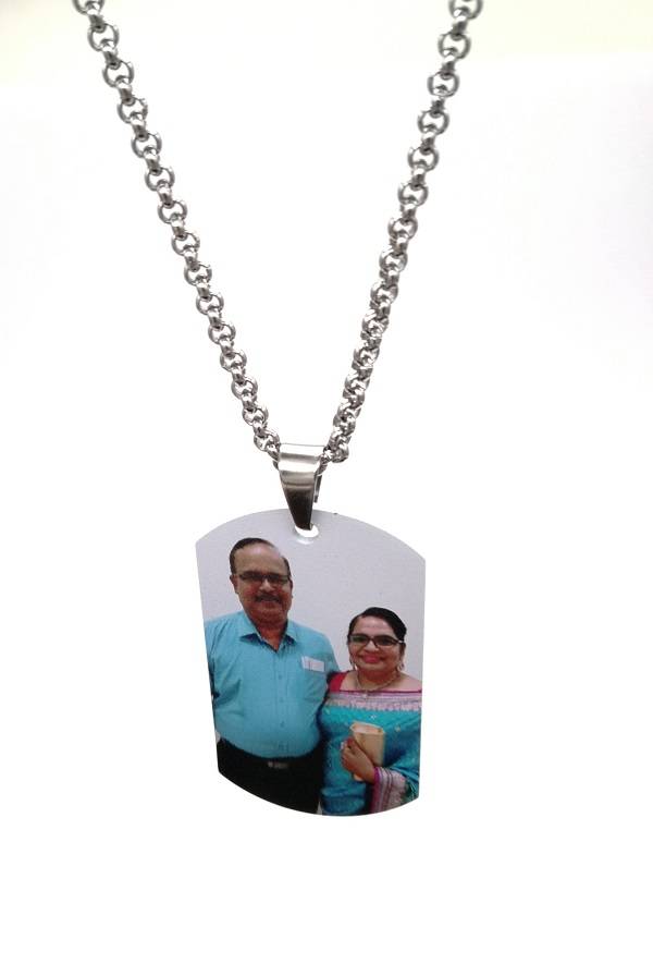 Stainless Steel Custom Photo Text Necklace Personalized