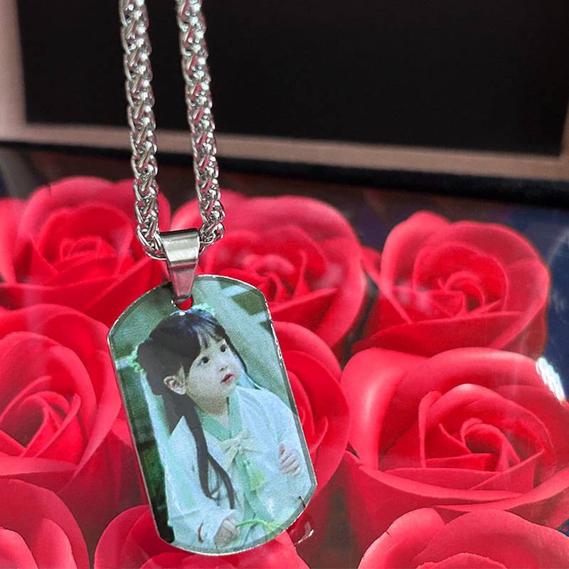 Sera New Design Stainless Steel Custom Photo Text Necklace Personalized