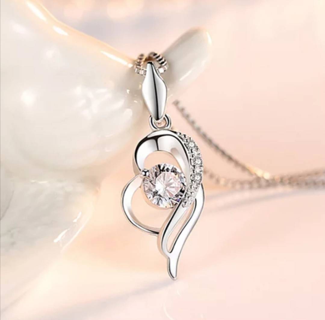 925 Sterling Silver with 18K Whitegold Plated Pendant PL06
