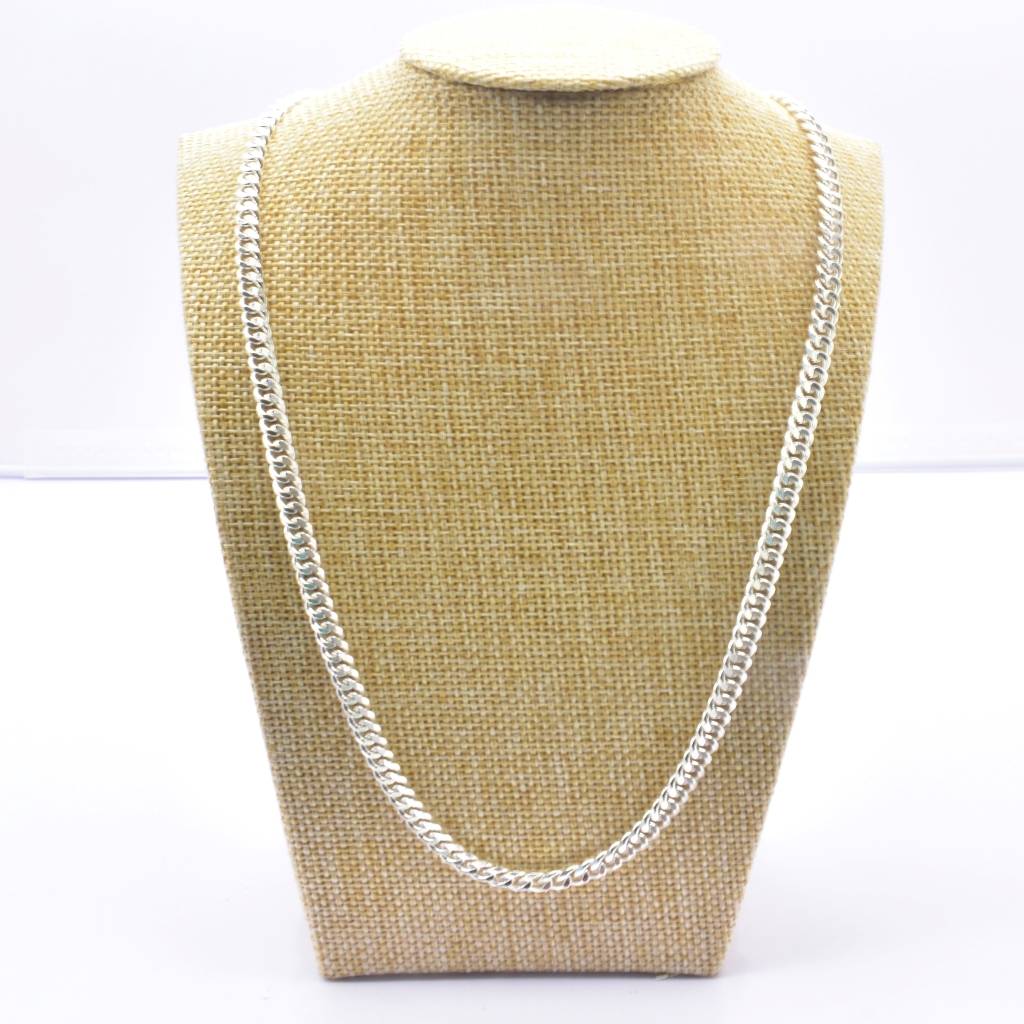 Sera Pure 999 Sterling Silver Thick Curb Chain Necklace