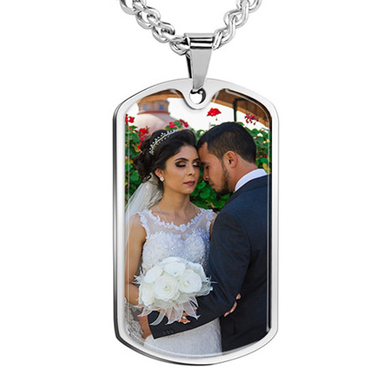 Sera New Design Stainless Steel Custom Photo Text Necklace Personalized