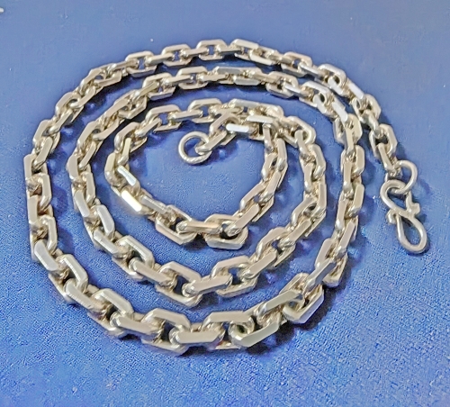 Sera Pure 999 Sterling Silver High Strength 4mm Anchor Chain Necklace ...