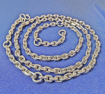 Sera Pure 999 Sterling Silver High Strength 4mm Anchor Chain Necklace ...